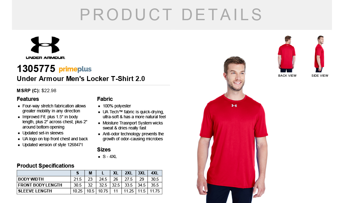 Under Armour UA Men's Locker 2.0 T-Shirt - Orthopedic One