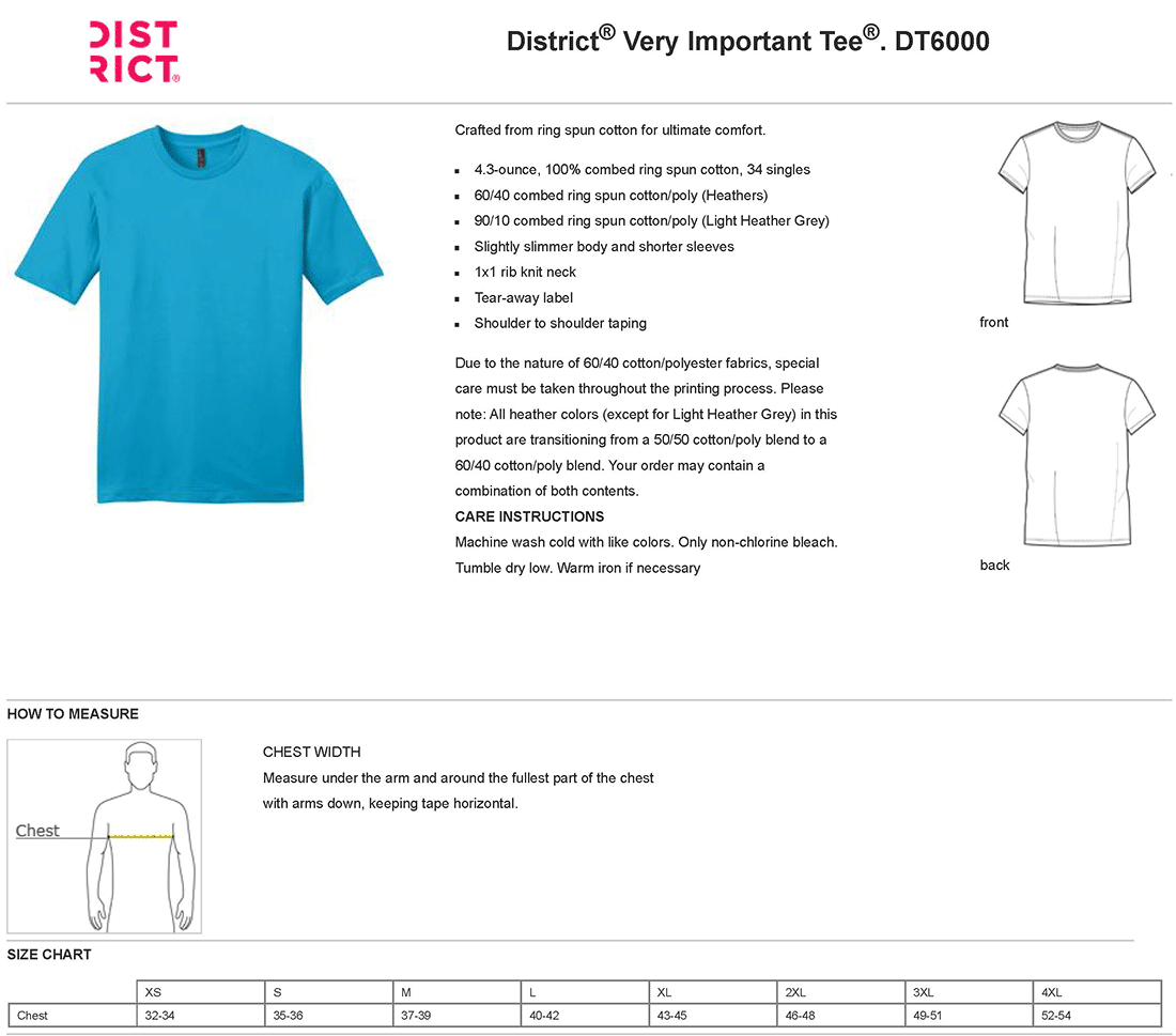 District Men's Very Important Tee - Onsite Women's Health Company Store