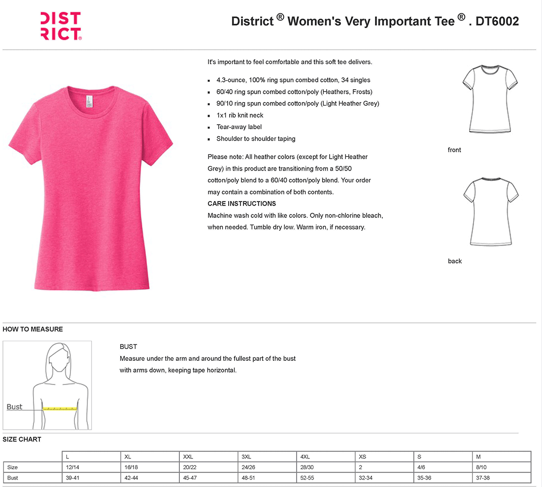 District Women's Very Important Tee - Onsite Women's Health Company Store