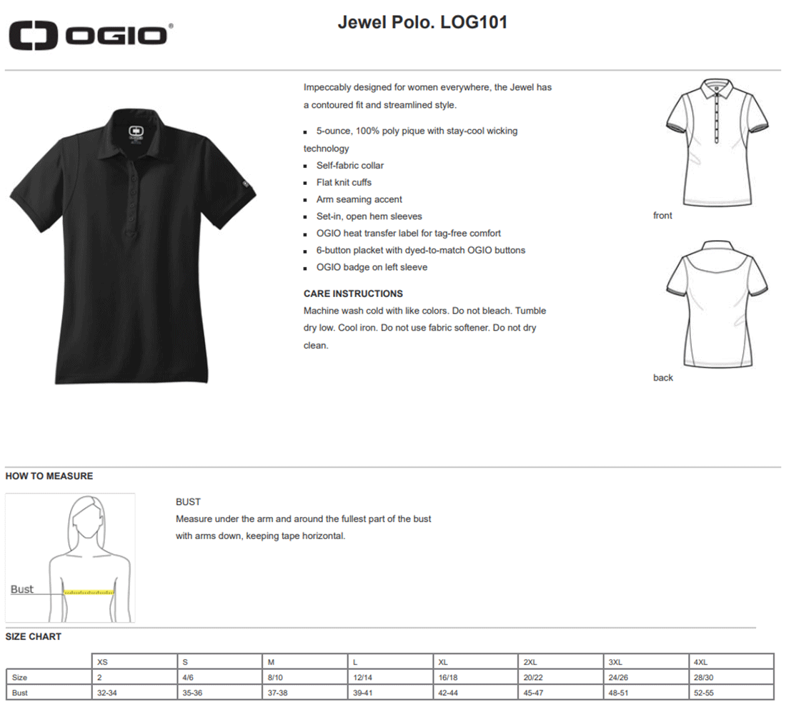 OGIO - Jewel Polo LOG101 - Titan Machinery Uniform Shop