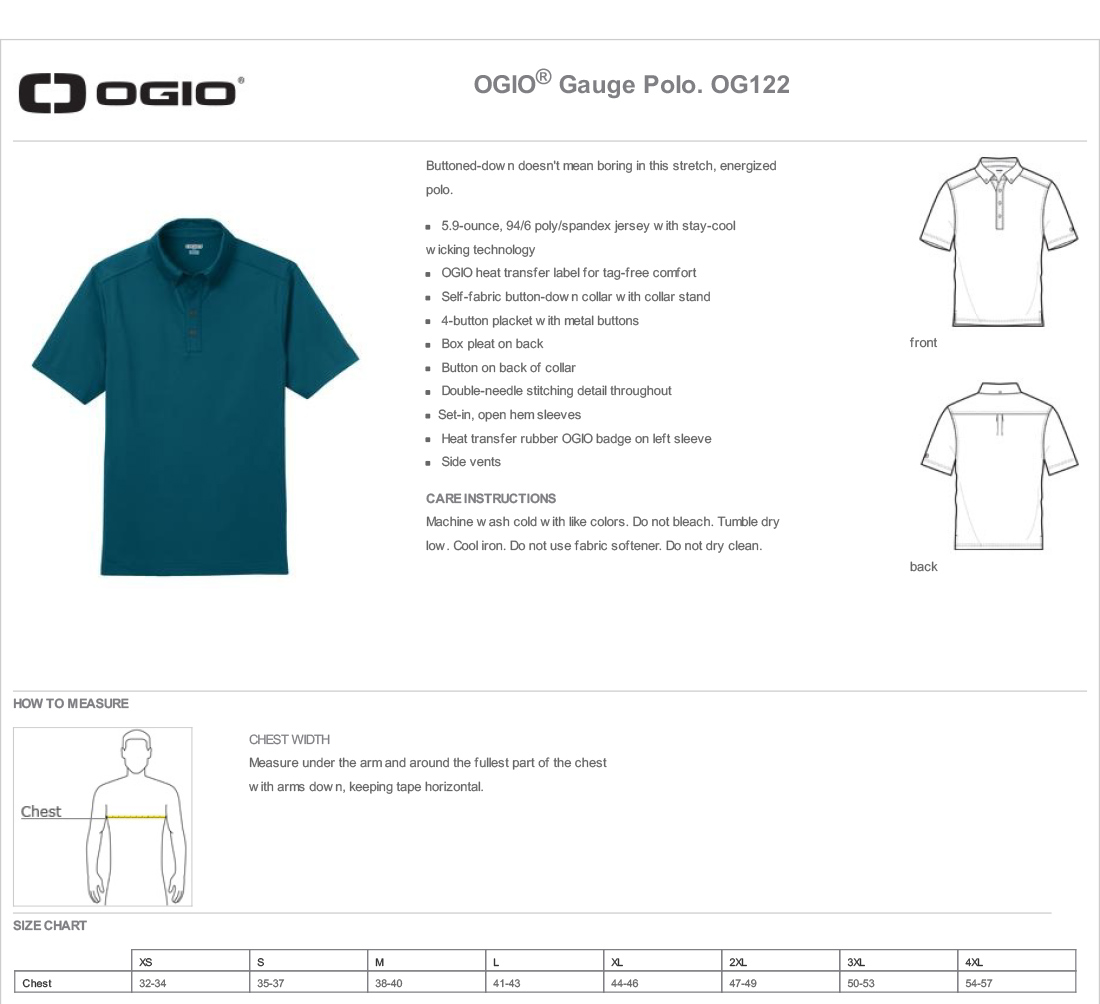 OGIO Gauge Polo - Orthopedic One